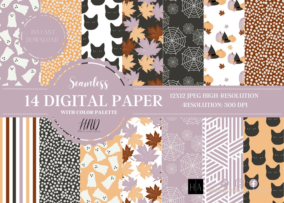 14 Fall Digital Papers, Fall Scrapbook Paper, Fall Backgrounds, Fall ...