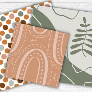 14 Boho Digital Papers, Boho Scrapbook Paper, Boho Backgrounds, Boho ...