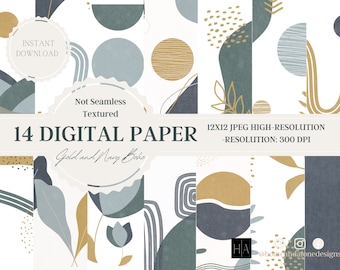 10 Boho Seamless Digital Papers, Boho Scrapbook Paper, Boho Backgrounds ...