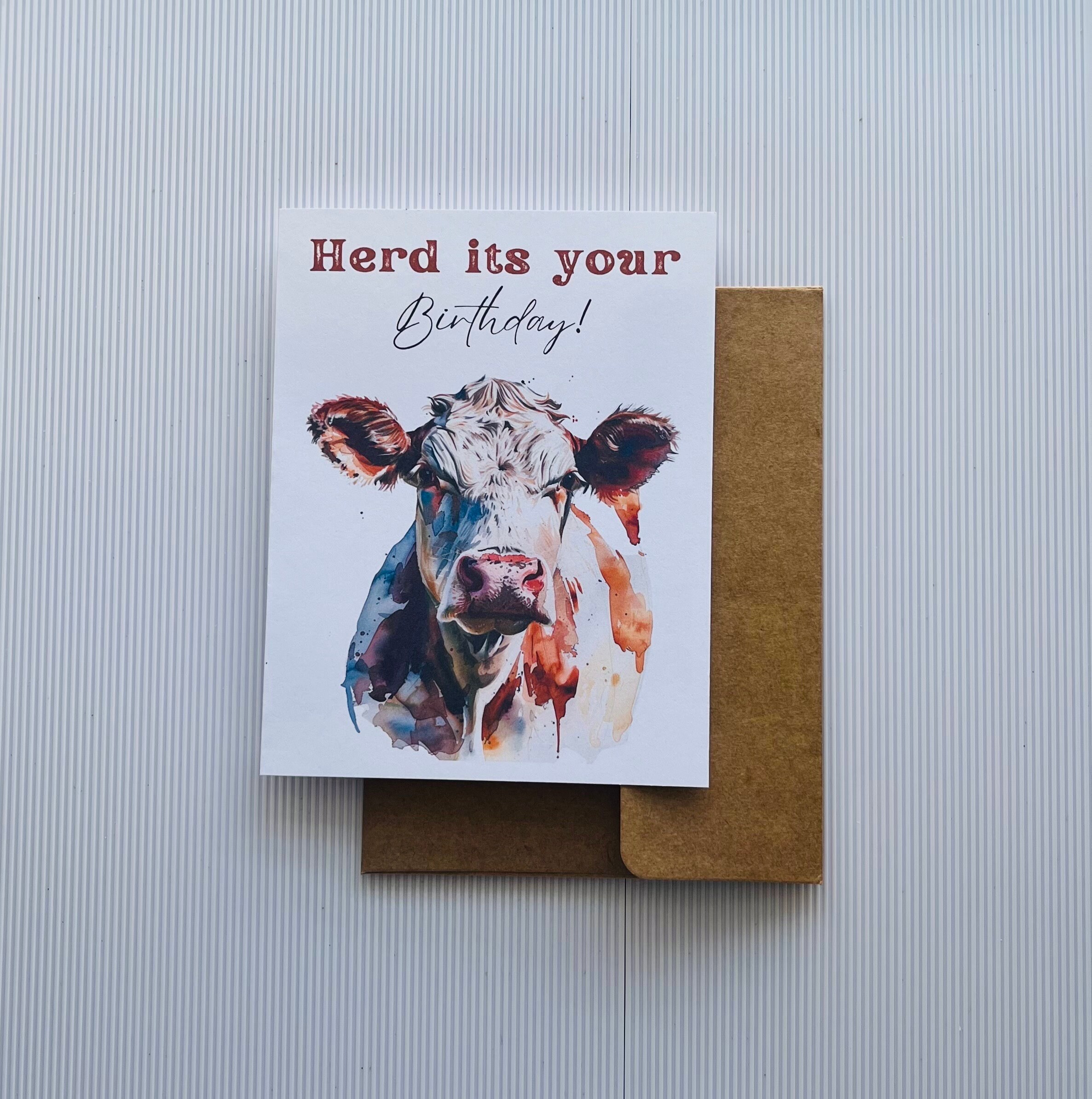 Herd It's Your Birthday, Funny Birthday Cards, Cow Cards, Happy ...
