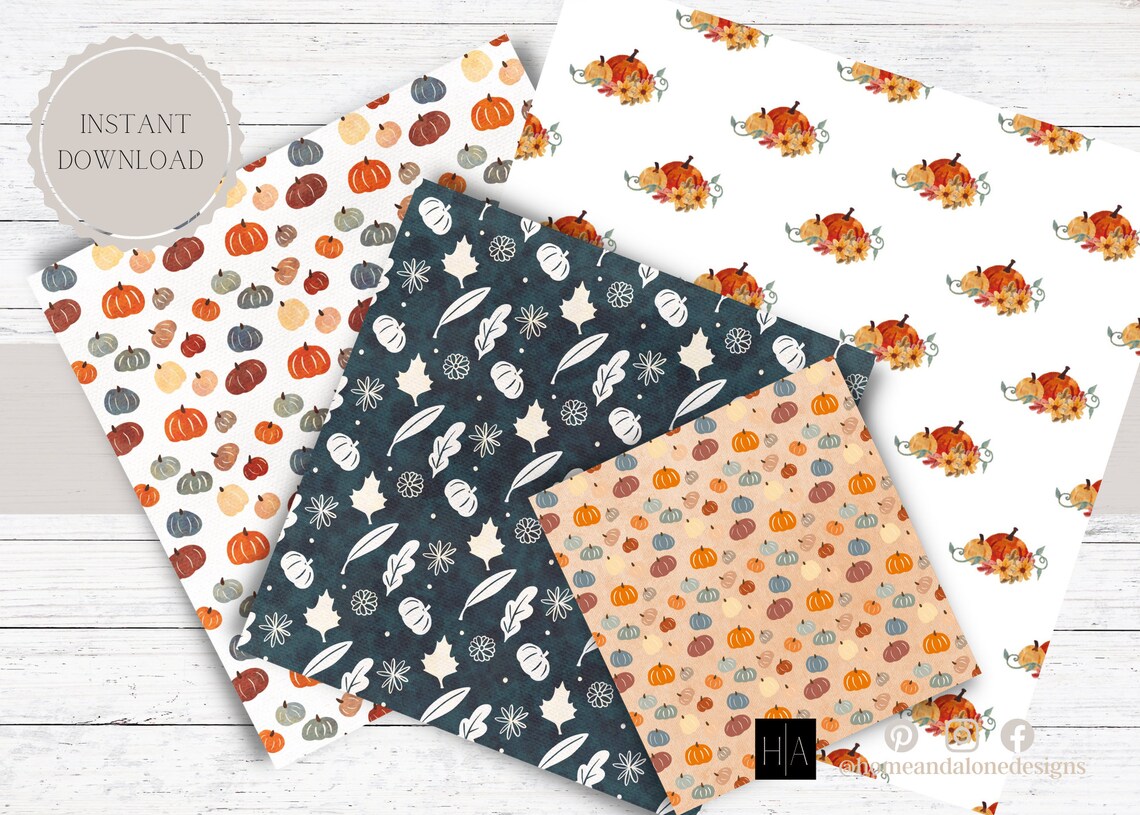 14 Fall Digital Papers, Fall Scrapbook Paper, Fall Backgrounds ...