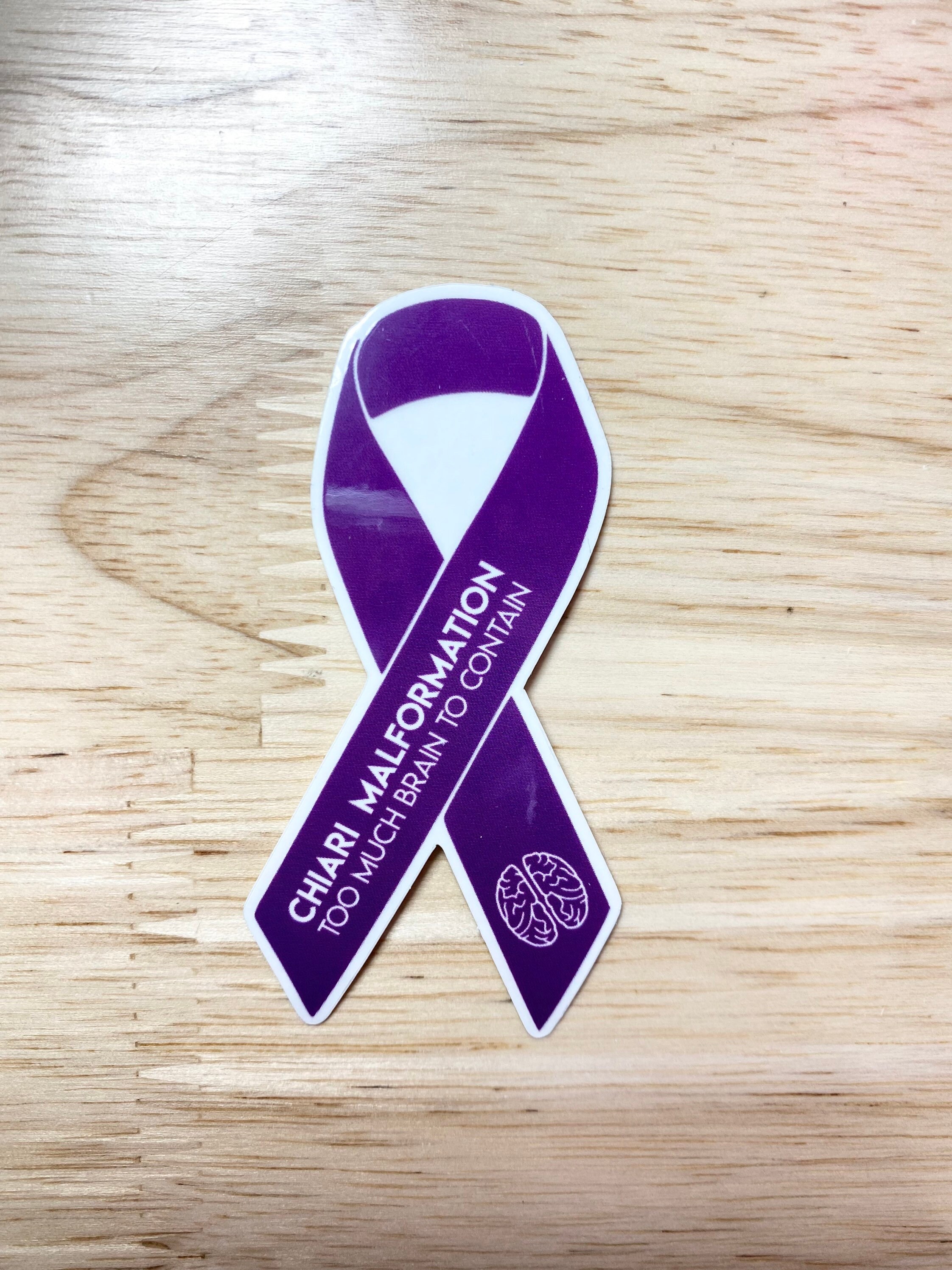 Chiari Malformation Clear Sticker Too Much Brain to Contain - Etsy