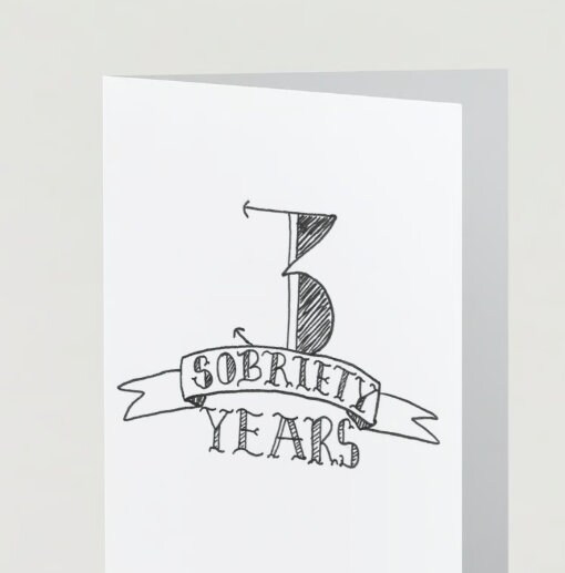 3 Years Sober, Sober Anniversary Card, Soberversary, Alcoholics ...