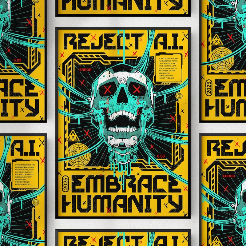 Anti Ai Posters - Etsy