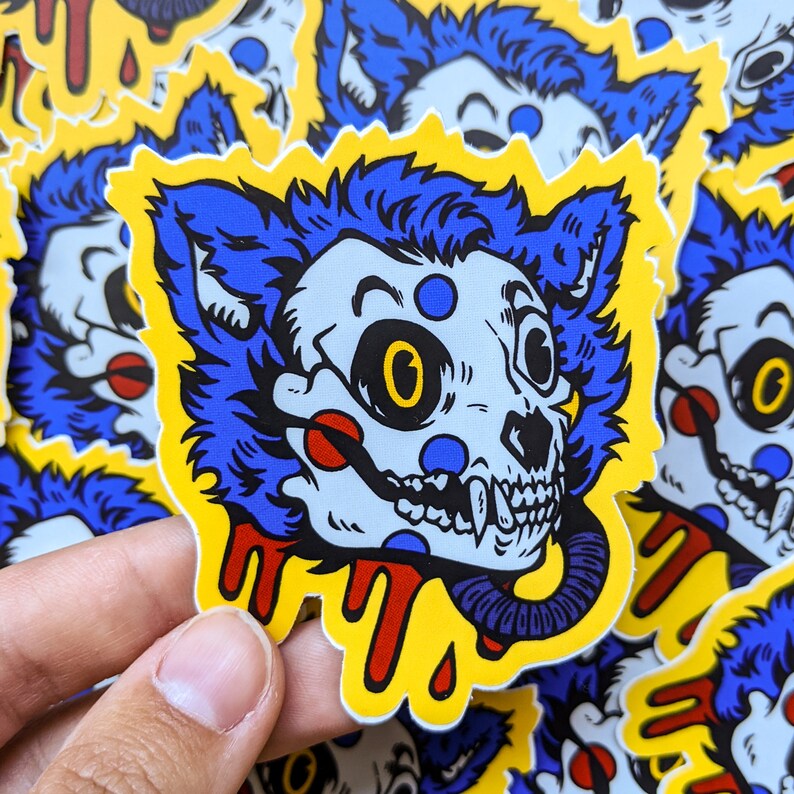 Mousekat Skull Sticker - Etsy