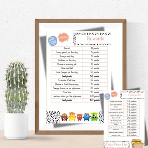 Classroom Dojo Reward Chart: Points Poster for Positive Behavior ...