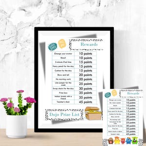 Classroom Dojo Reward Chart: Points Poster for Positive Behavior ...