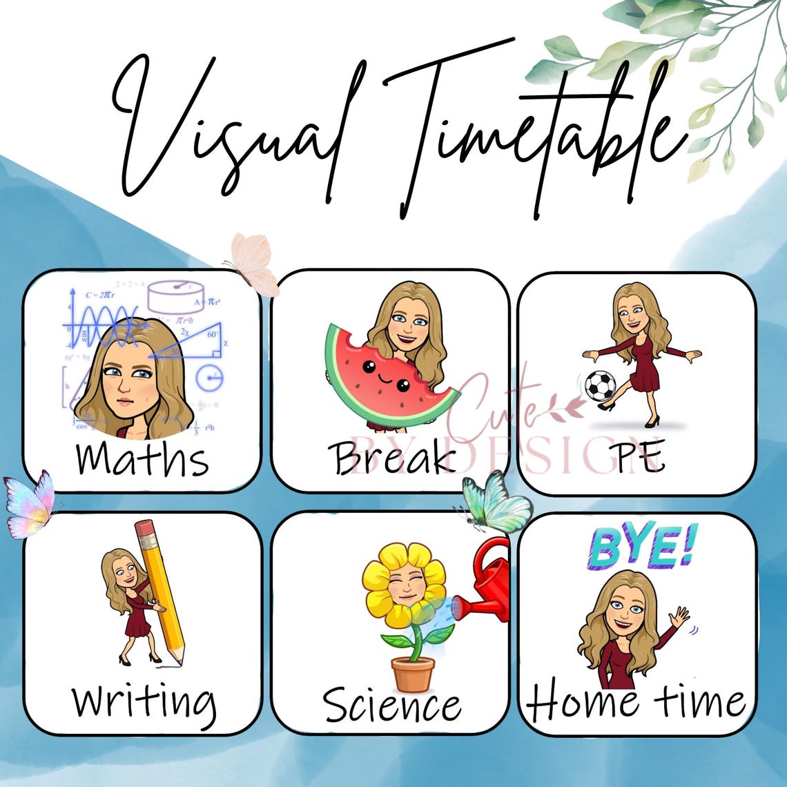 Classroom Visual Timetable: Engage Learners With Bitmoji Support - Etsy