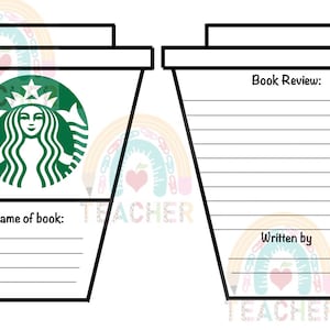 Teacher's Starbucks Chalkboard Reading Display: Classroom Café Theme ...