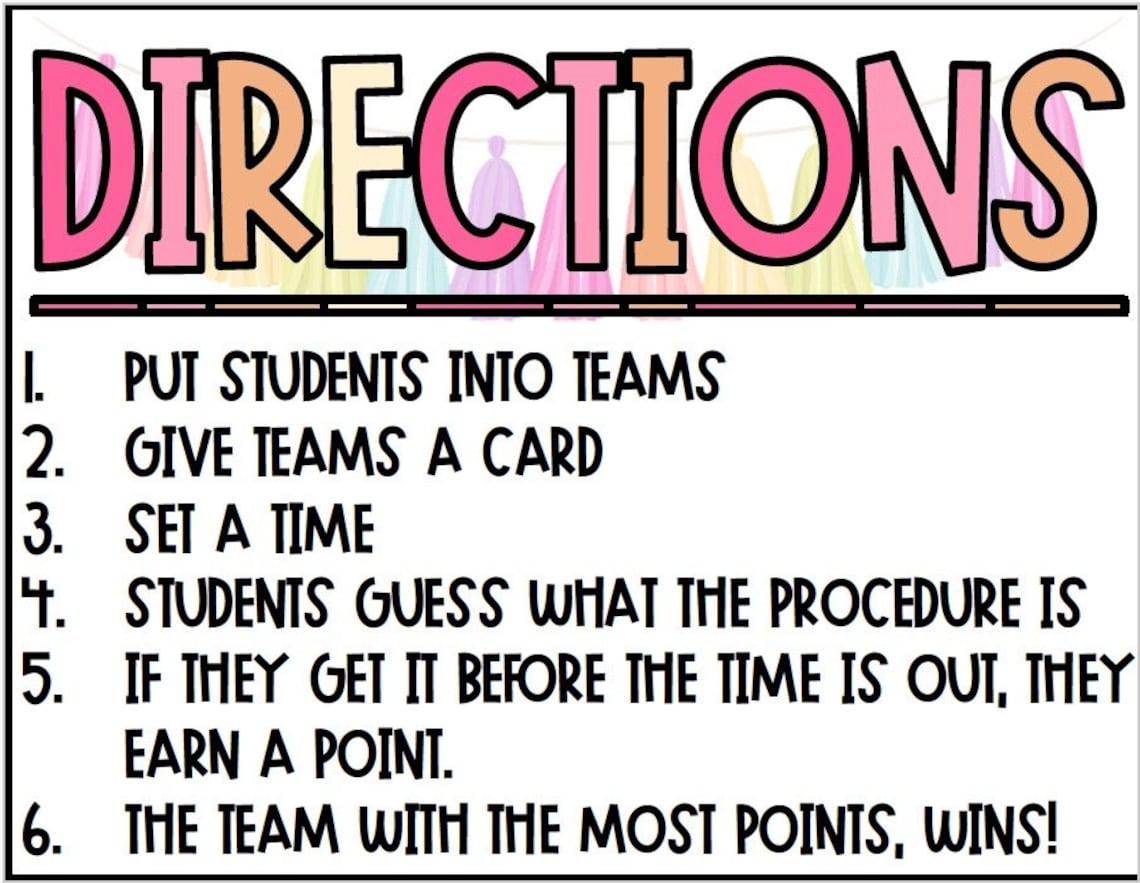 Classroom Routine Charades - Act It Out Learning Game for Students - Etsy