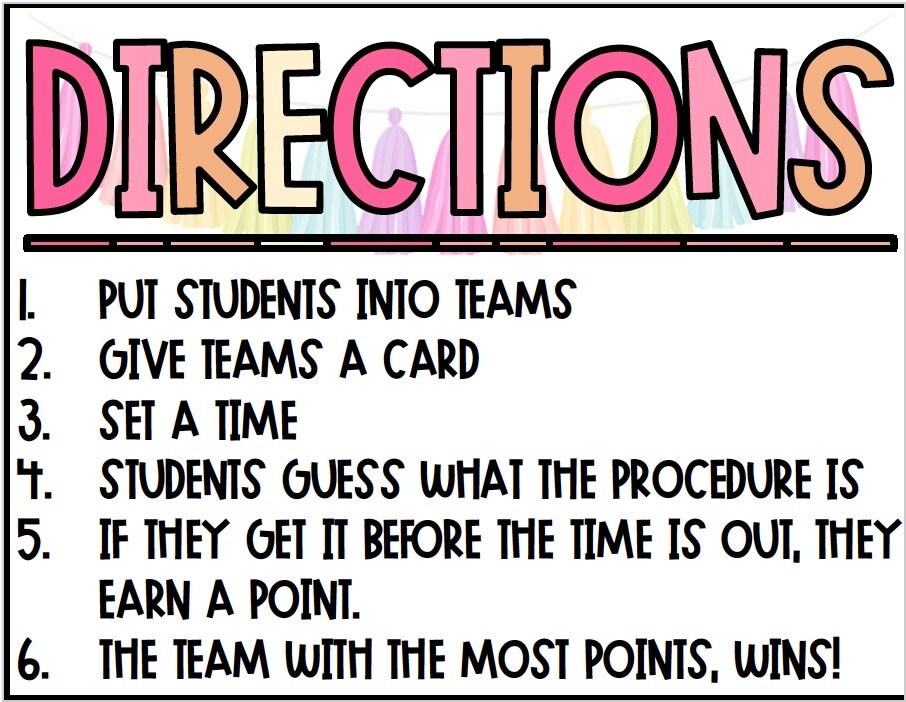 Classroom Routine Charades - Act It Out Learning Game for Students - Etsy