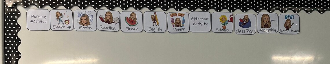 Classroom Visual Timetable: Engage Learners With Bitmoji Support - Etsy