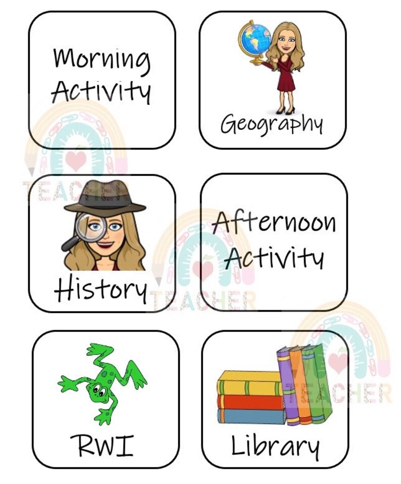 Classroom Visual Timetable: Engage Learners With Bitmoji Support - Etsy