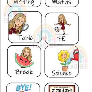 Classroom Visual Timetable: Engage Learners With Bitmoji Support - Etsy