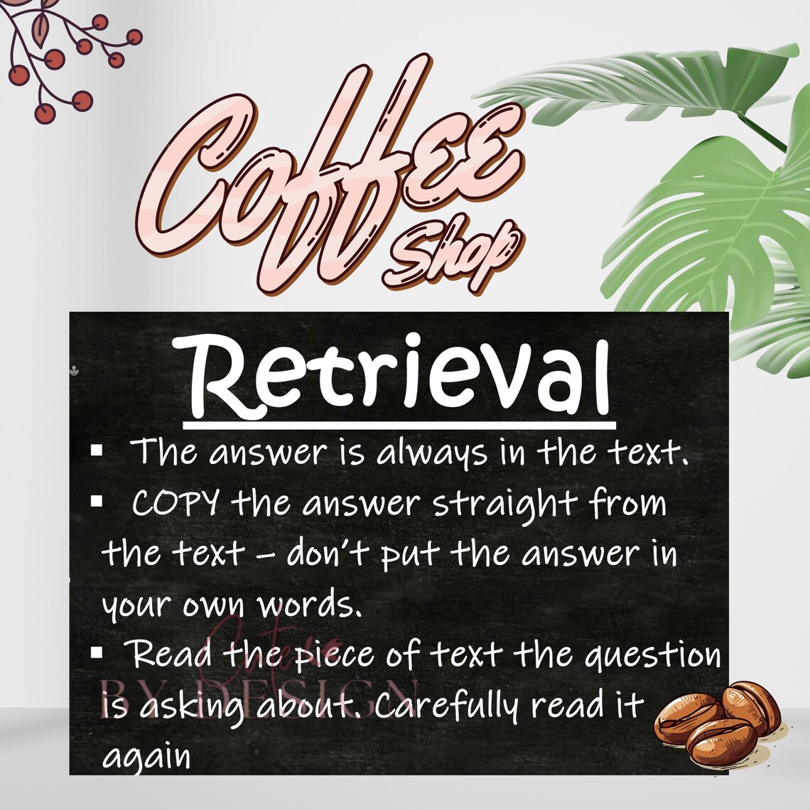 Teacher's Starbucks Chalkboard Reading Display: Classroom Café Theme ...