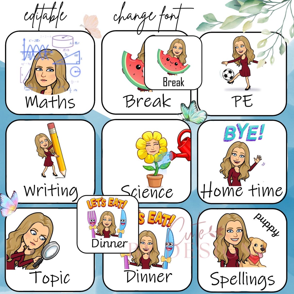 Classroom Visual Timetable: Engage Learners With Bitmoji Support - Etsy