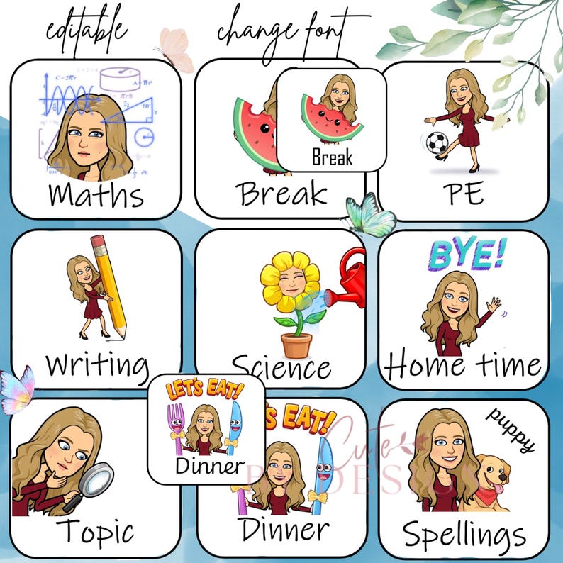 Classroom Visual Timetable: Engage Learners With Bitmoji Support - Etsy