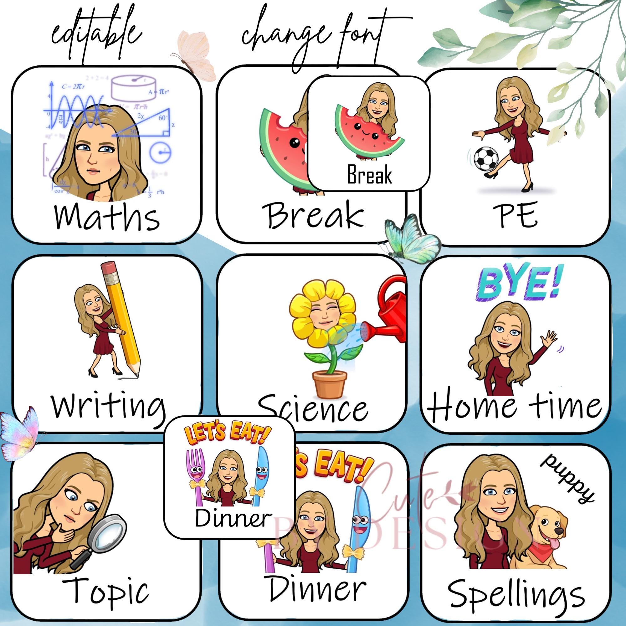 Classroom Visual Timetable: Engage Learners With Bitmoji Support - Etsy