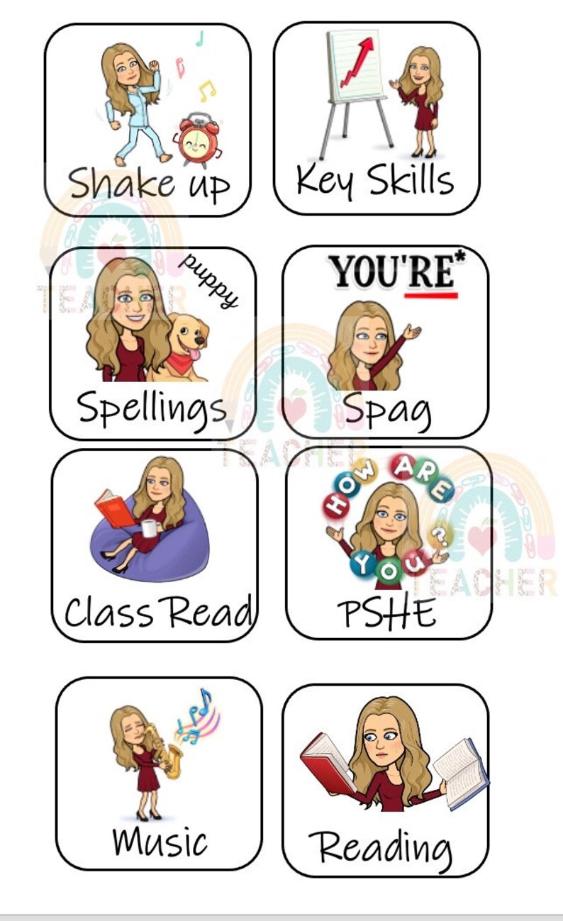 Classroom Visual Timetable: Engage Learners With Bitmoji Support - Etsy