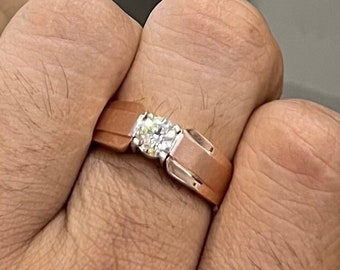 1.25 Carat Solitaire Men's Diamond Ring Genuine Diamond Men's Ring ...