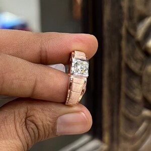 Solitaire Men's Diamond Ring Genuine Diamond Men's Ring Perfect for ...