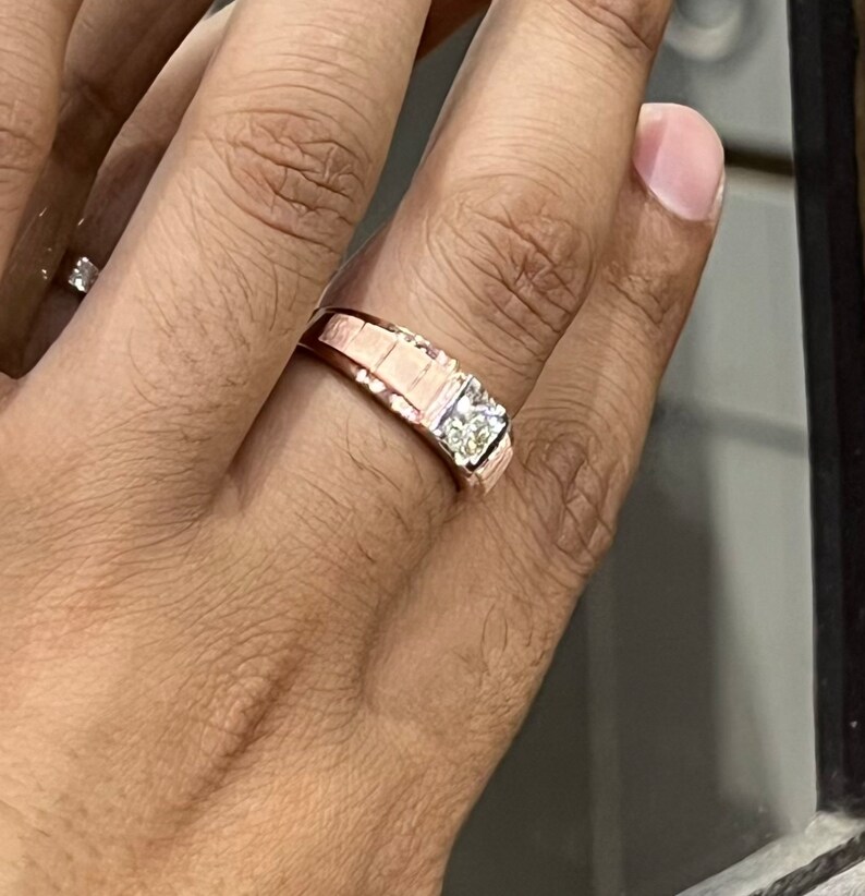 Solitaire Men's Diamond Ring Genuine Diamond Men's Ring Perfect for ...