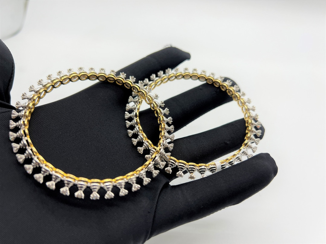 Certified Diamond Pointer Bangle Elegant 14kt Gold Gift for Women 14kt ...