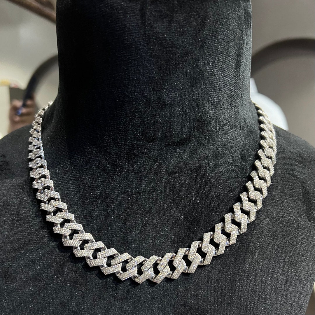 Diamond Chain | Premium 14K Gold Cuban Chain With Real Diamond - Luxury ...