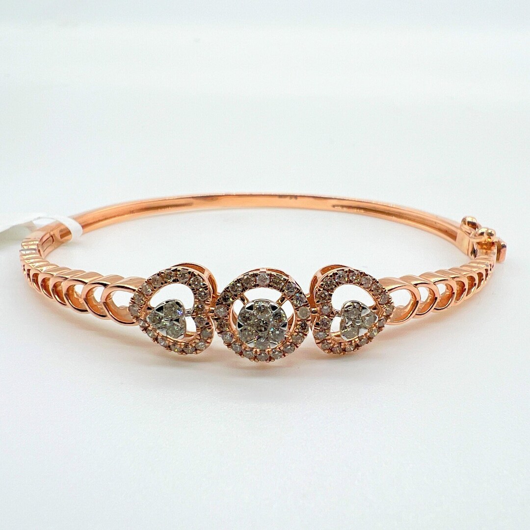 Öffenbarer 14K / 18K Massivgold Echte Natürliche Diamant Armband ...