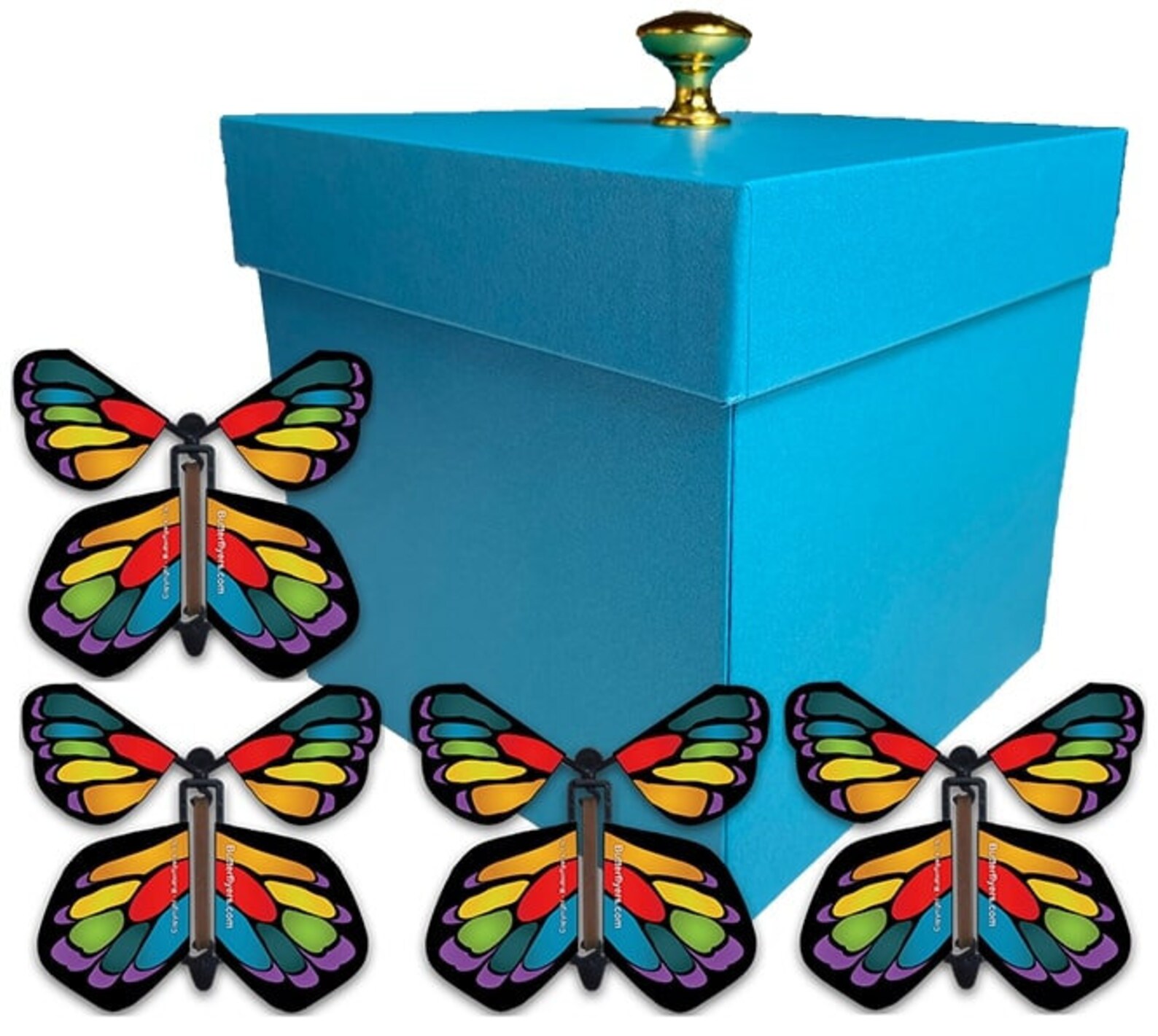 Blue Exploding Butterfly Box With Monarch Flying Butterflies - Etsy