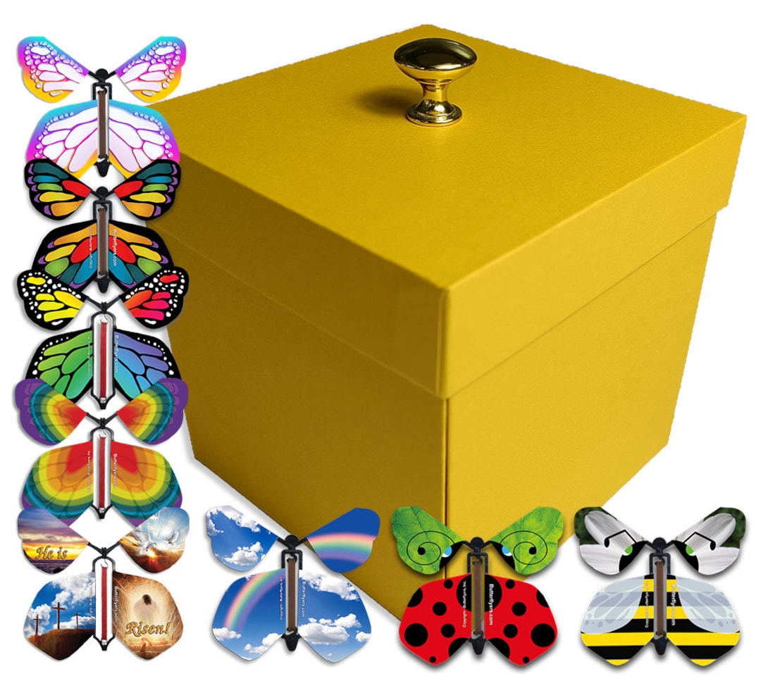 Yellow Easter Exploding Butterfly Gift Box With Flying Butterflies - Etsy