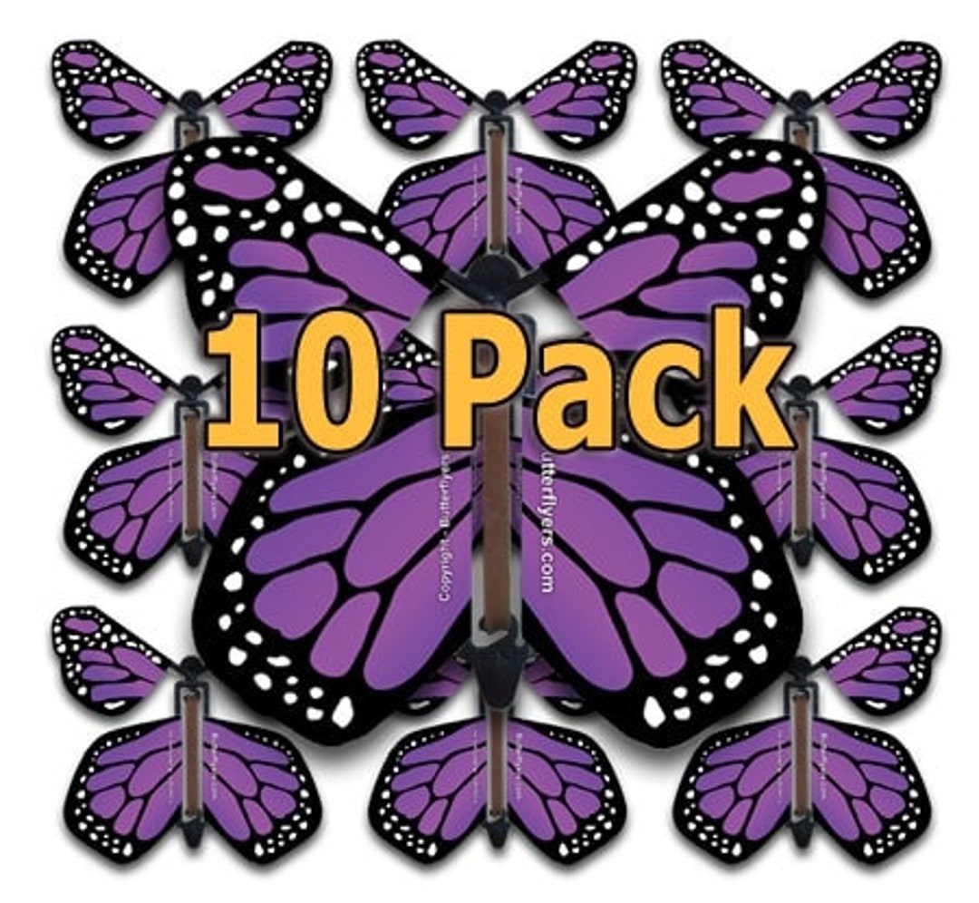 Purple Monarch Flying Butterfly (10 Pack) - Etsy