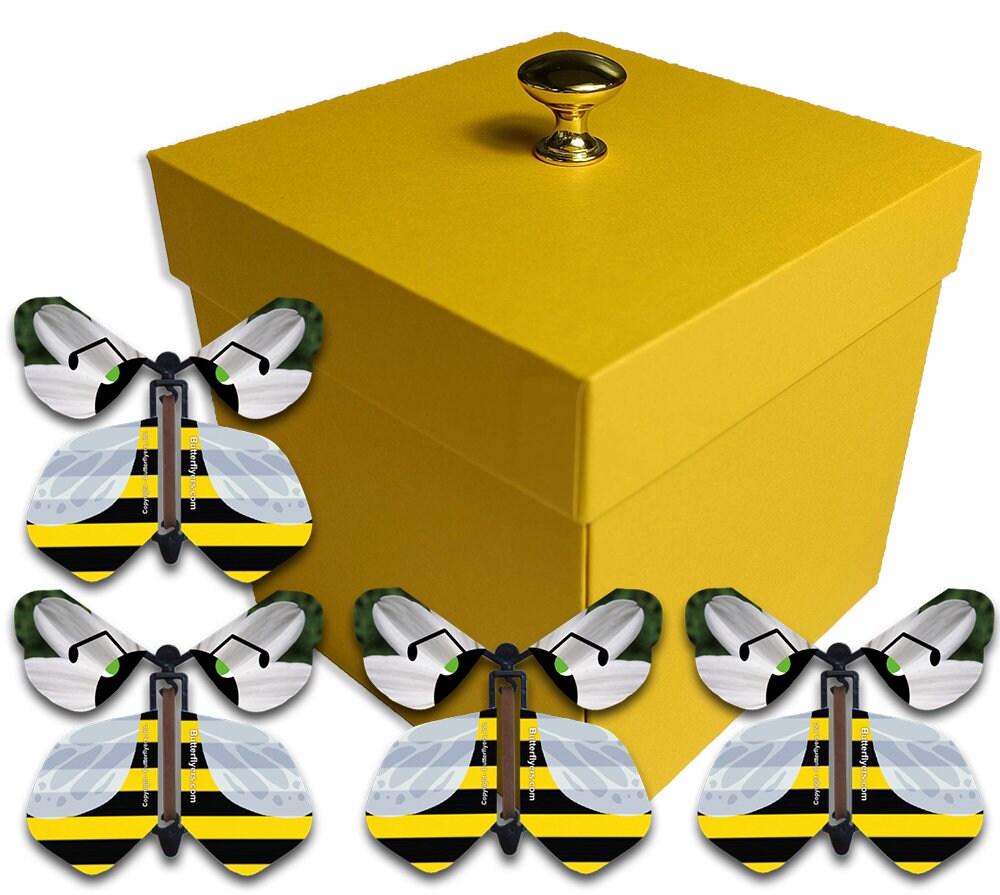 Yellow Easter Exploding Butterfly Gift Box With Flying Butterflies Etsy