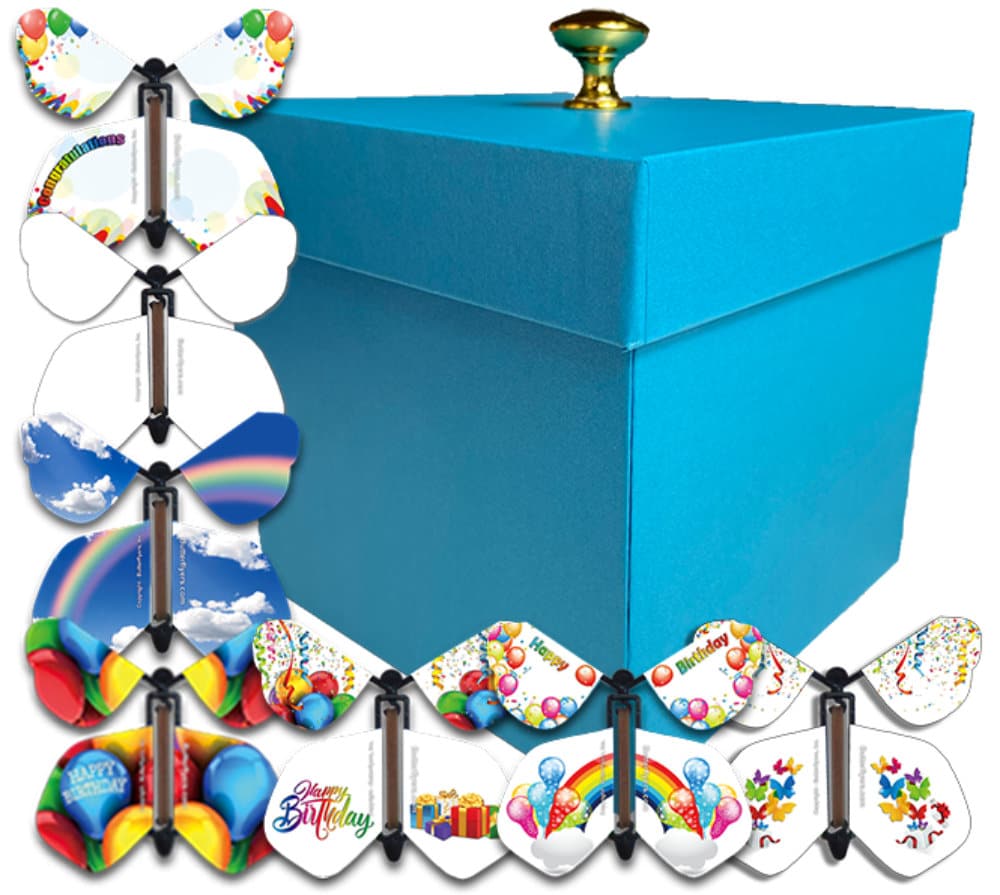 Blue Birthday Exploding Butterfly Gift Box With Flying Butterflies - Etsy
