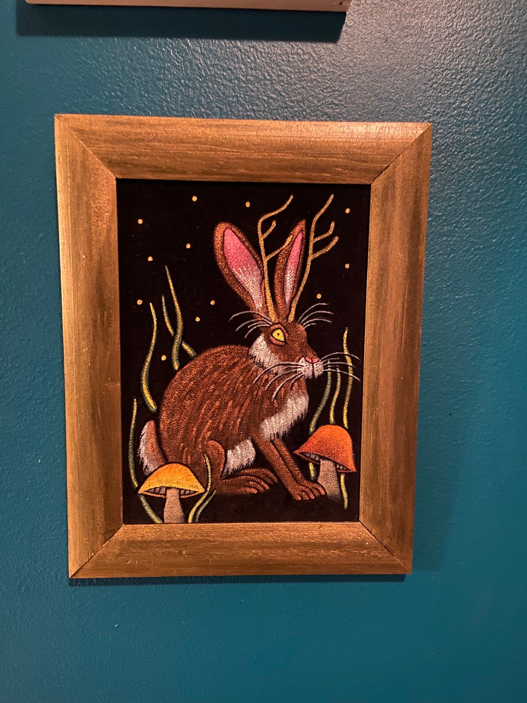 Jackalope Mini Velvet Painting - Etsy Canada