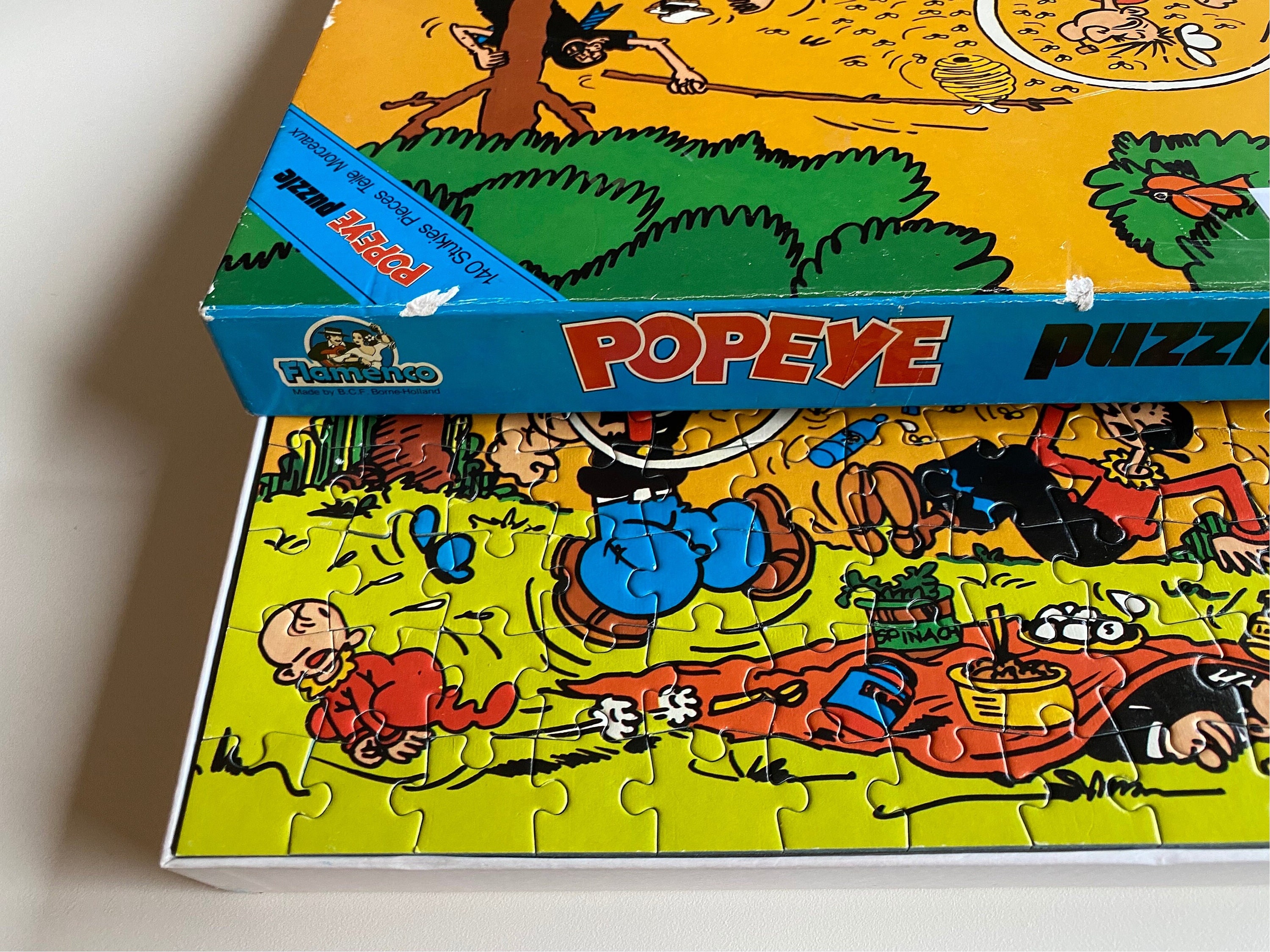 POPEYE JIGSAW PUZZLE Bud Sagendorf Picnic 140 Pieces Vintage 80s ...