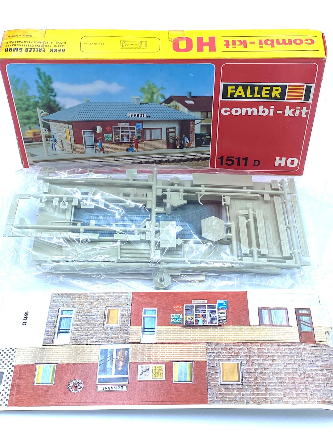 1970s Faller 1511 D Combi-kit Model Kit Hardt Bahnhof Train Station H0 ...