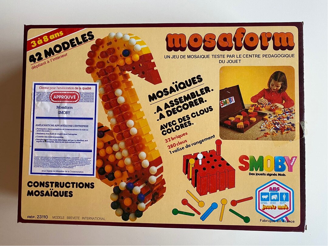 MOSAFORM MOZAIK TOY Smoby 23110 France Vintage Collectible 70s Toy 3-8 ...