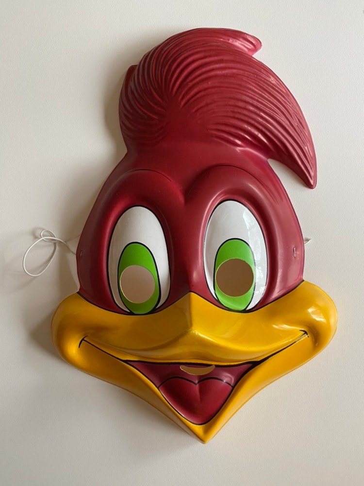 WOODY WOODPECKER MASK Vintage 90s Cartoon Collectible Toy Cosplay ...