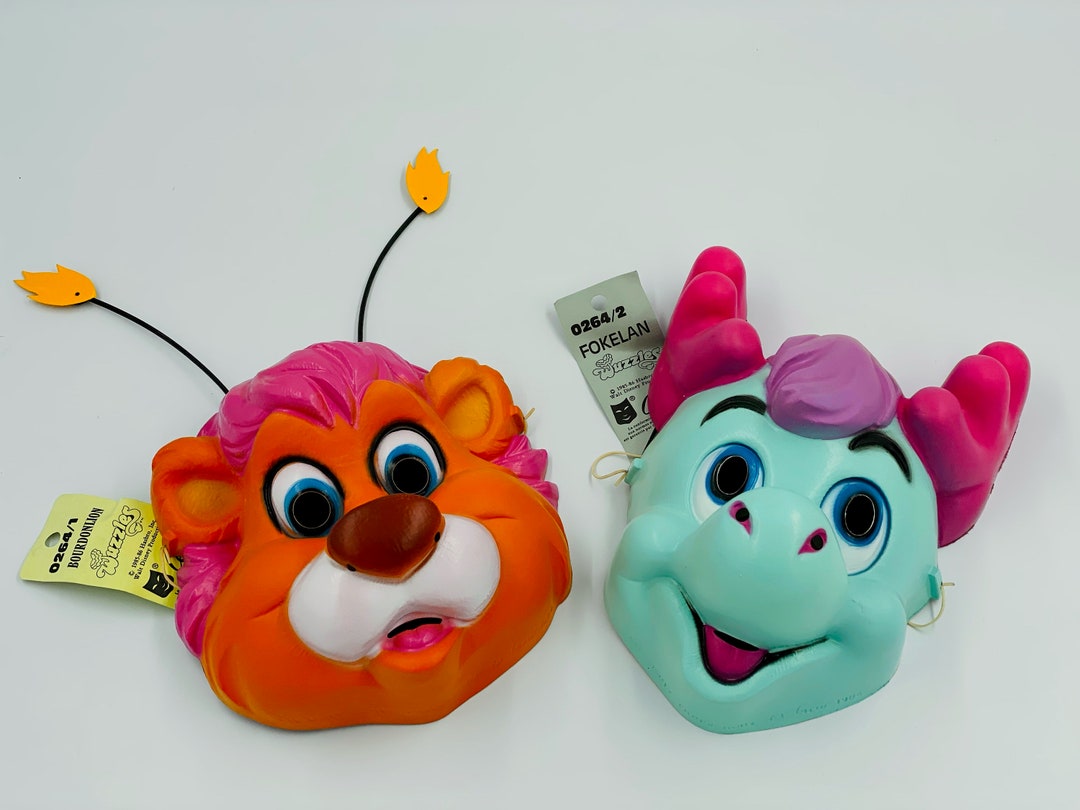 1986 Wuzzles Bumblelion Moosel Halloween Carnival Mask César France ...