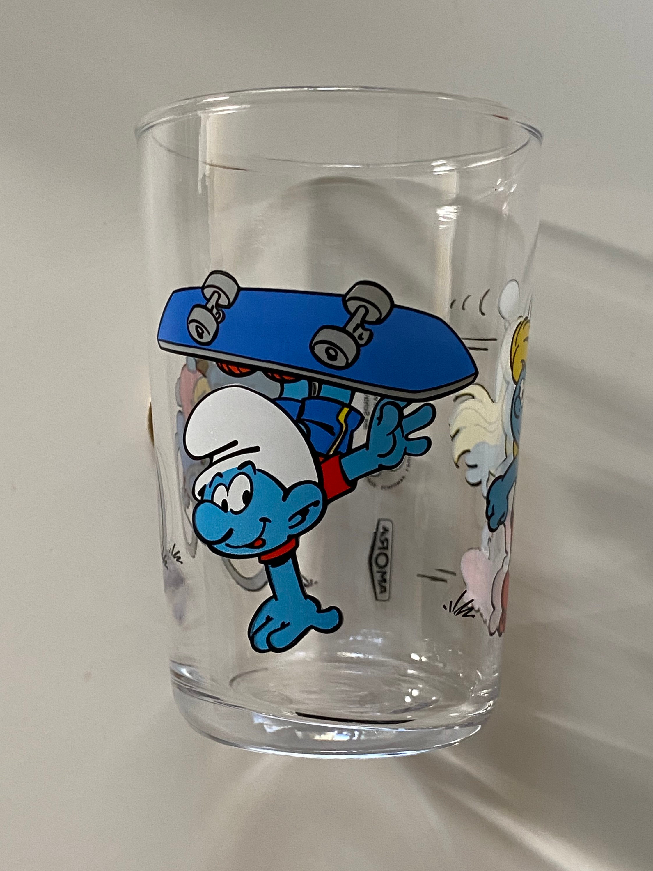 SMURFS DRINKING GLASS 80s 90s From Belgium Europe Smurfette - Etsy