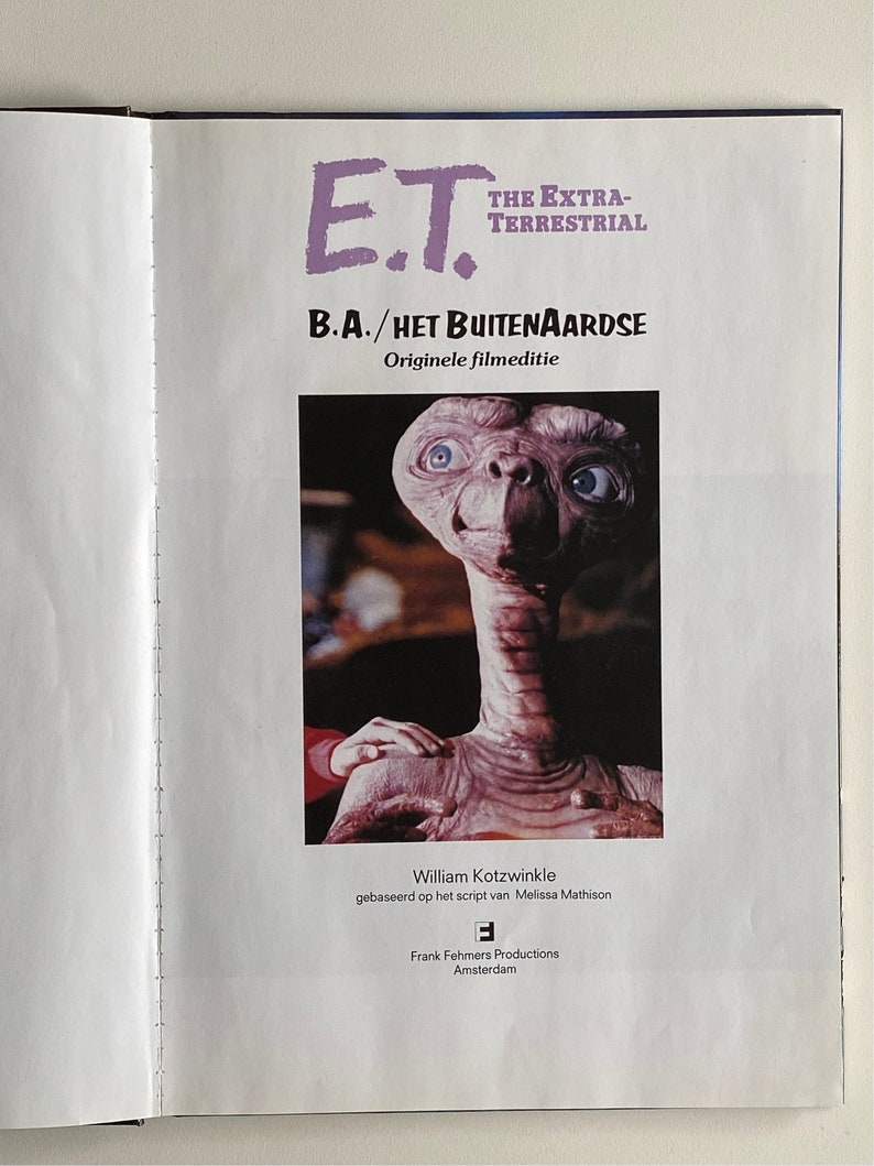 E.T. STORYBOOK 1982 the Extra-terrestrial William Kotzwinkle Vintage ...