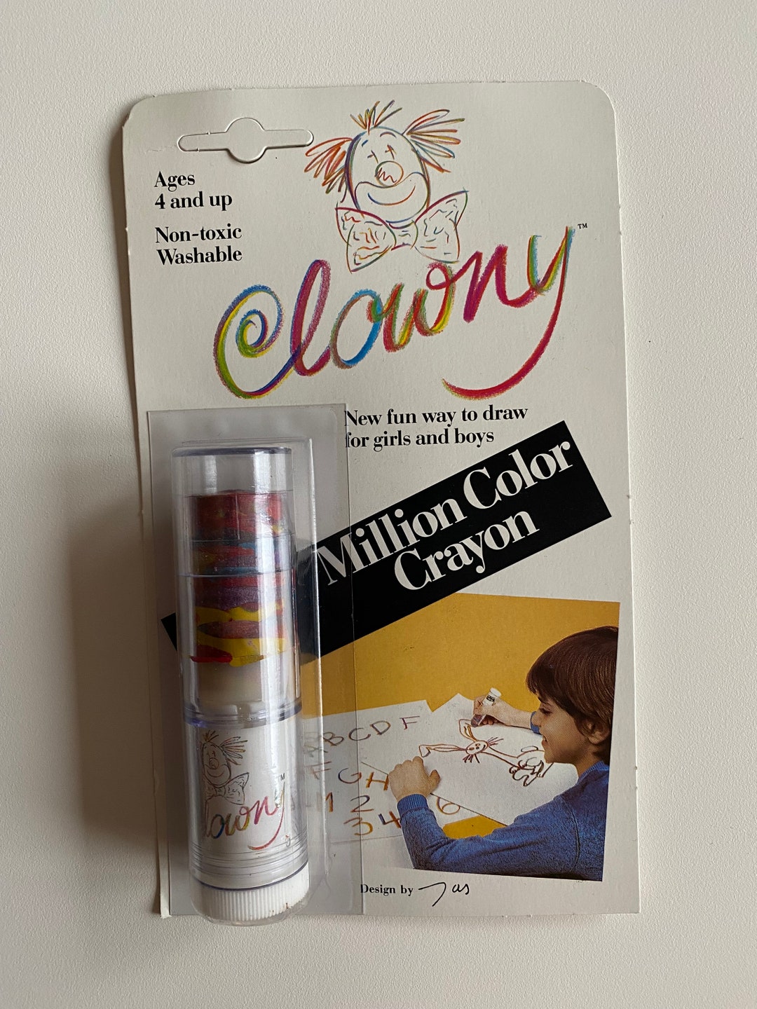 MILLION COLOR CRAYON 1984 Clowny Vintage 80s Collectible Drawing Pen ...