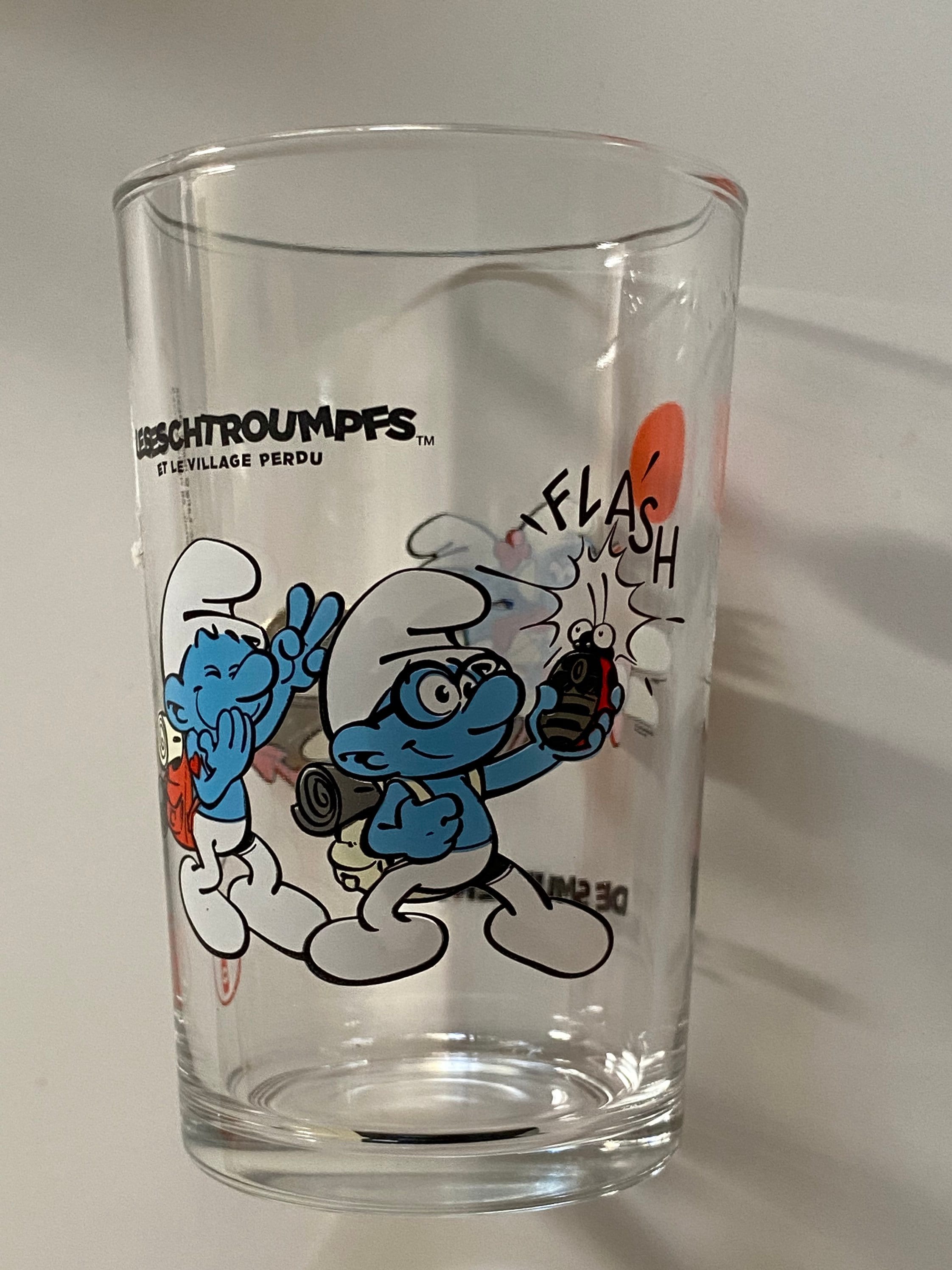 SMURFS DRINKING GLASS 80s 90s From Belgium Europe Smurfette - Etsy