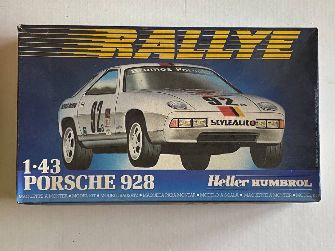 1:43 PORSCHE 928 MODEL KIT 80s Rallye Heller Humbrol Model Kit 1984 ...