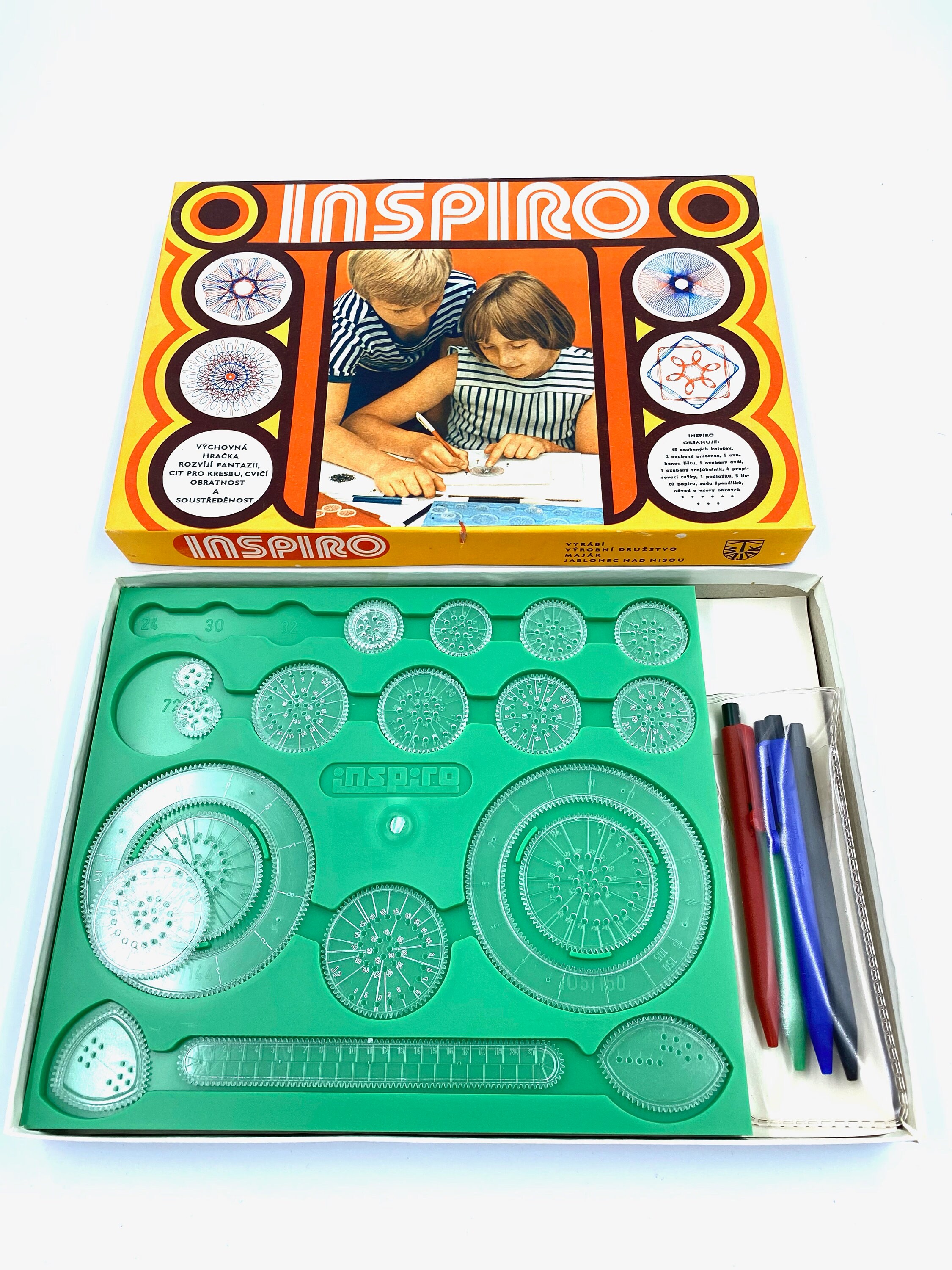 SPIROGRAPH DRAWING GAME 70s Inspiro Majak Vintage Toy Board Game New ...