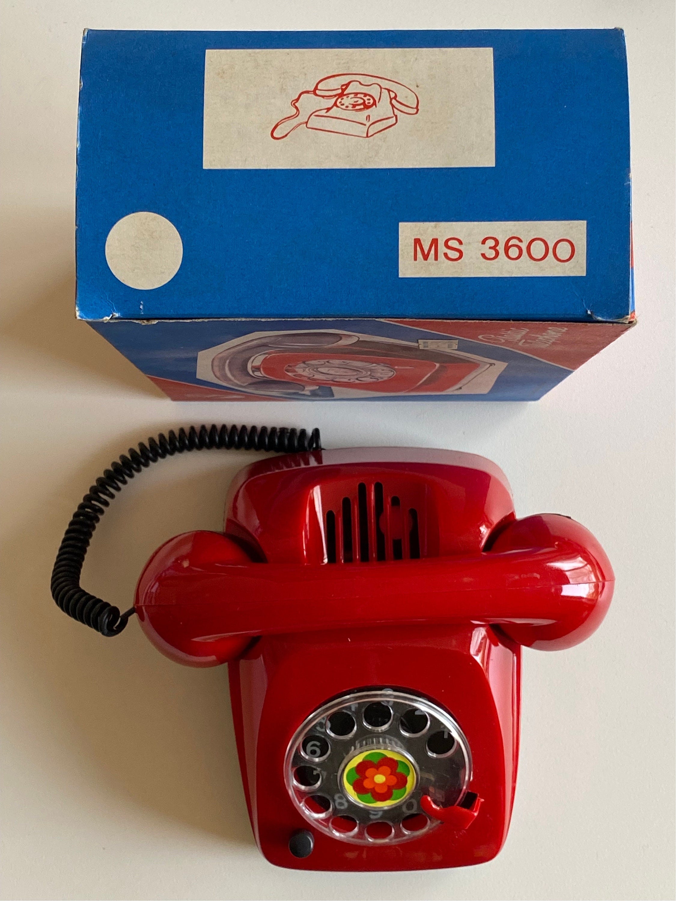 1960s Plastic Telephone Complete in Box Vintage Collectible Toy New Old ...