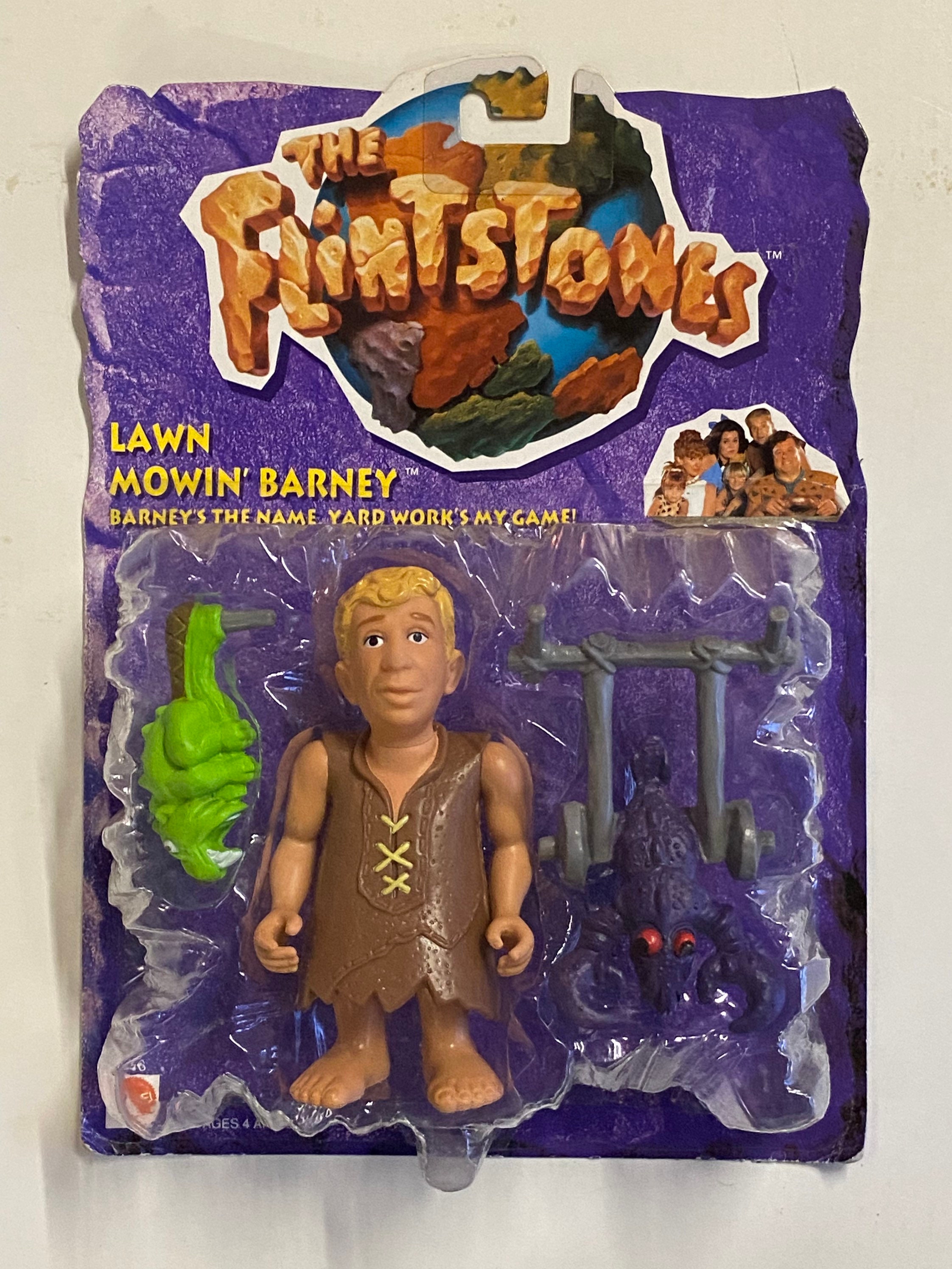 LAWN MOWING BARNEY 90s the Flintstones Action Figure New Old - Etsy