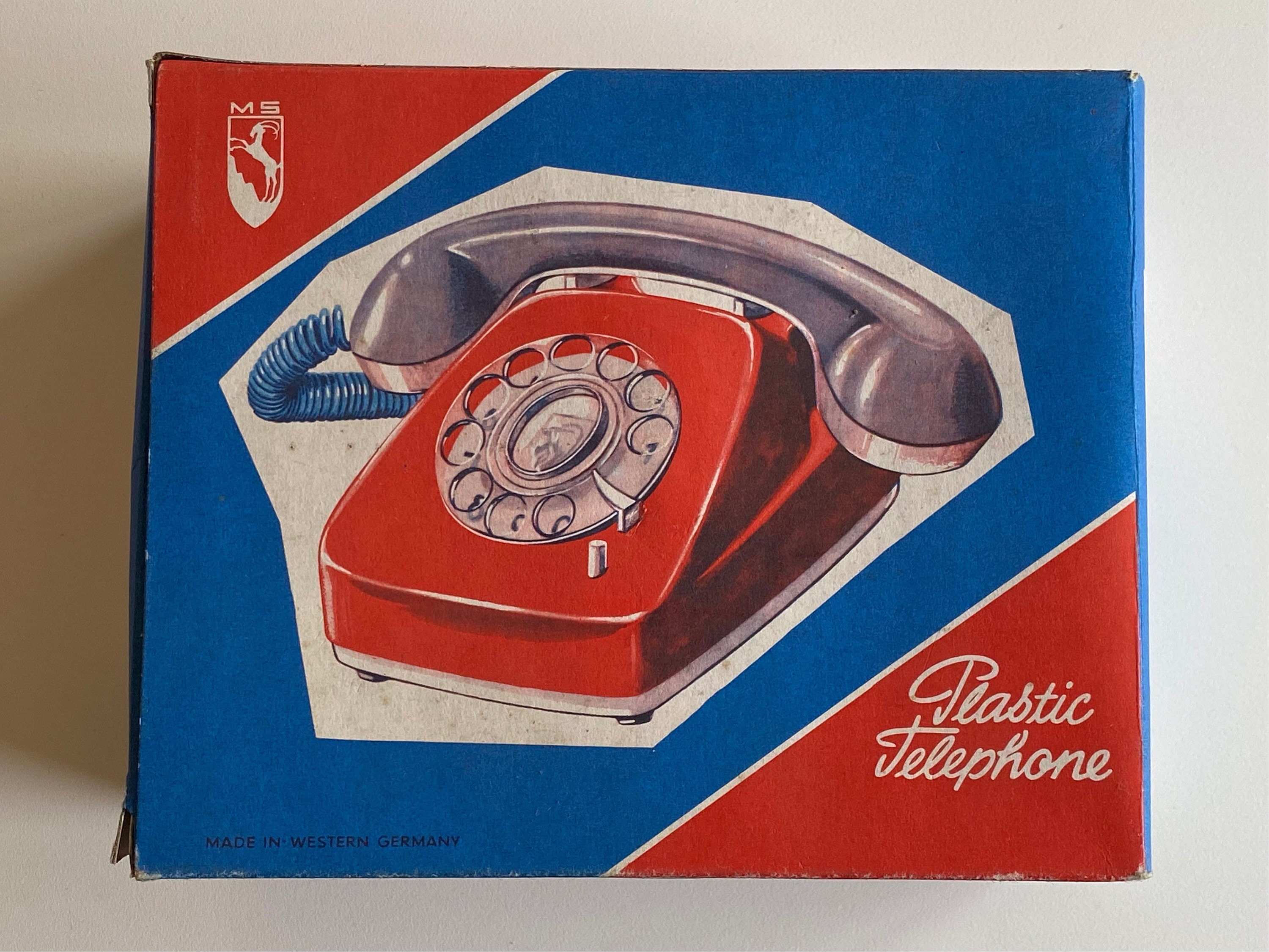 1960s Plastic Telephone Complete in Box Vintage Collectible Toy New Old ...