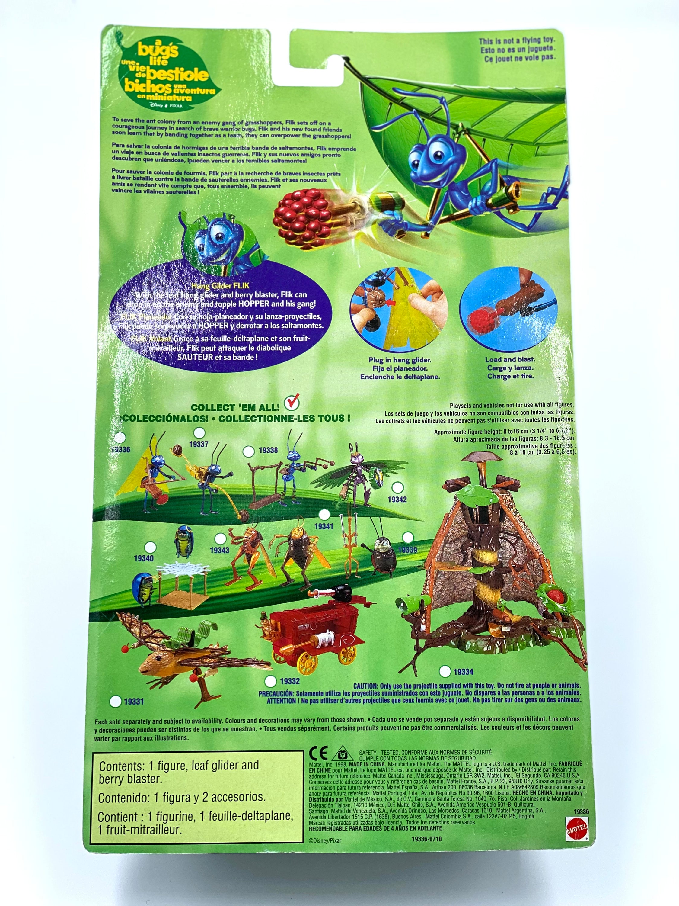 1998 A Bug's Life Leaf Hang Glider With Berry Blaster FLIK Action ...